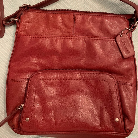 Jessica | Bags | Jessica Red Leather Crossbody Bag | Poshmark